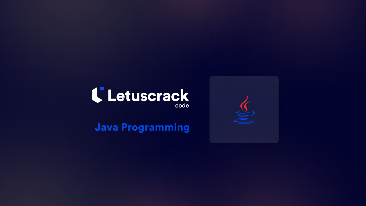 Java - Letuscrack Code